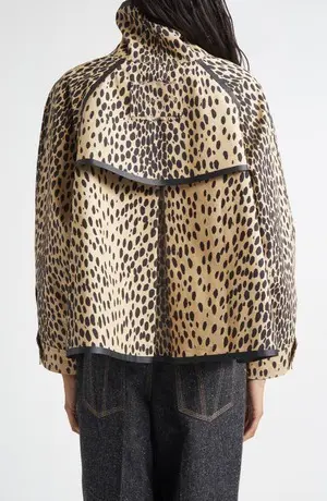 NACKIYE Fisherman Cotton Pullover Jacket - Leopard
