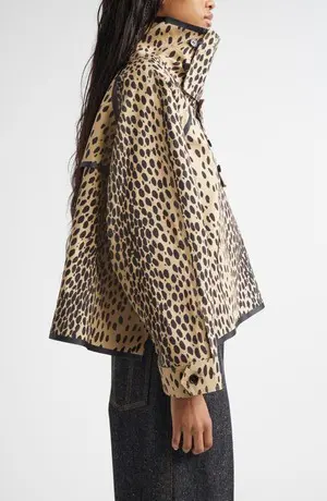 NACKIYE Fisherman Cotton Pullover Jacket - Leopard