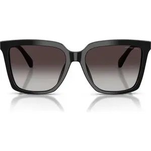 Michael Kors 53mm Gradient Square Sunglasses - Black/light Grey Gradient
