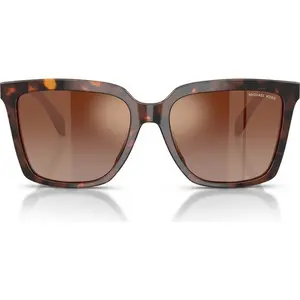 Michael Kors 53mm Gradient Square Sunglasses - Luggage Tortoise/brown Red