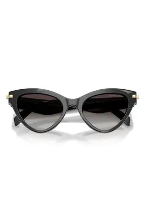 Michael Kors 52mm Gradient Cat-eye Sunglasses - Black Horn/light Grey