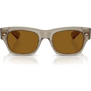 Oliver Spencer Kasdan Rectangular Sunglasses - Sencha/true Brown