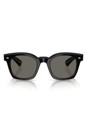 Oliver Spencer Mermeaux Rectangular Sunglasses - Black/carbon Grey