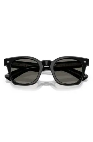 Oliver Spencer Mermeaux Rectangular Sunglasses - Black/carbon Grey