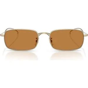 Oliver Spencer TK-14 53mm Rectangular Sunglasses Gold/cognac
