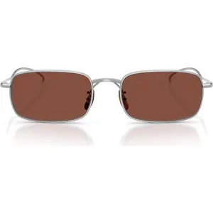 Oliver Spencer Tk-14 53mm Rectangular Sunglasses - Silver/burgundy
