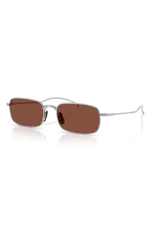 Oliver Spencer Tk-14 53mm Rectangular Sunglasses - Silver/burgundy