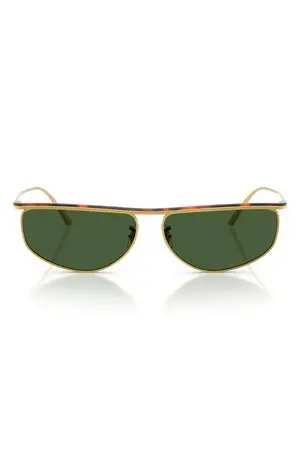 Oliver Spencer X Khaite Oval Sunglasses - Gold/mahogany/green