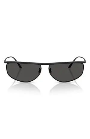 Oliver Spencer X Khaite Oval Sunglasses - Matte Black/black/grey