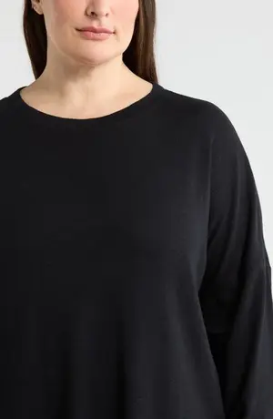 Zella Ease Up Rib Oversize T-shirt - Black