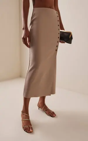 BIRROT Button Wrapped Skirt