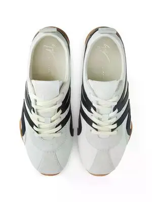 GIUSEPPE ZANOTTI Lace-up Suede Detail Sneakers - Grey
