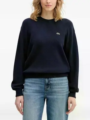 Lacoste Crew-neck Logo Sweater - Blue