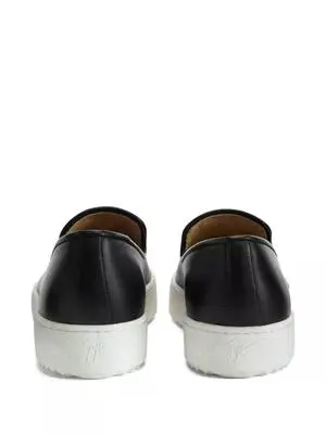 GIUSEPPE ZANOTTI Logo Plaque Slip-on Sneakers - Black