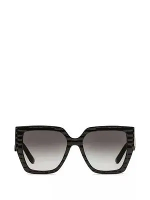 Dolce & Gabbana Dg Crossed Square Sunglasses - Black