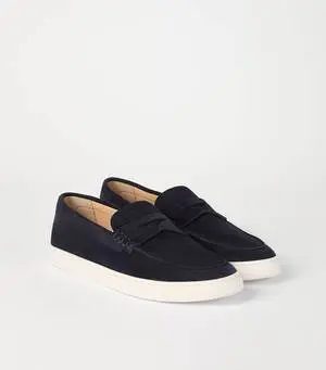 Brunello Cucinelli Suede Hybrid Loafers - Blue