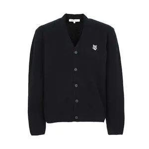 Maison Kitsuné Fox Head Cardigan - Black