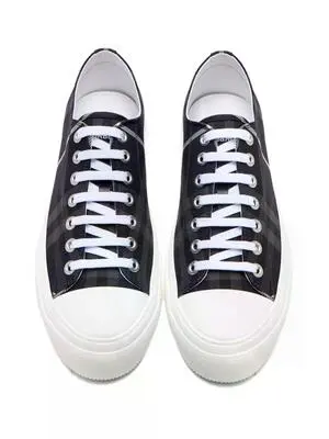 Burberry Check Lace-up Platform Sole Sneakers