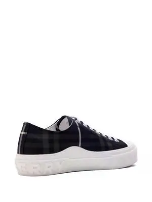 Burberry Check Lace-up Platform Sole Sneakers