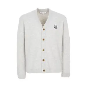 Maison Kitsuné Fox Head Cardigan - Gray
