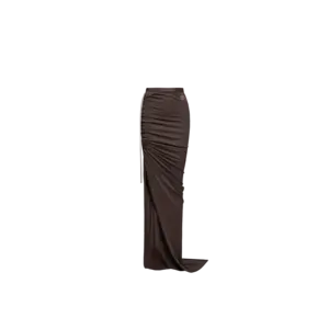MONCLER + RICK OWENS Adjustable Cotton Skirt - Brown