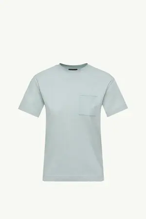 Moncler Cotton Jersey T-shirt With Pleated Pocket - Green