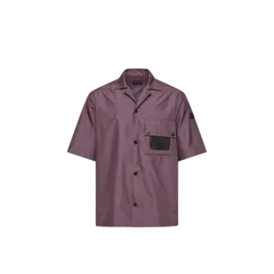 Moncler Logo Short Sleeve Shirt - Purple