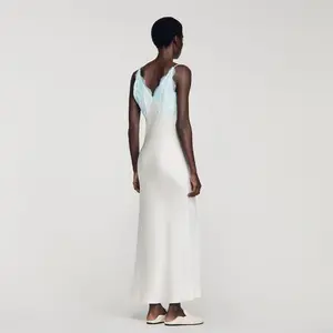 Sandro Lingerie-style Maxi Dress - Ecru