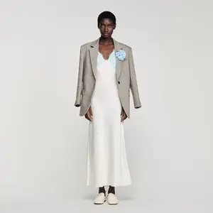 Sandro Lingerie-style Maxi Dress - Ecru