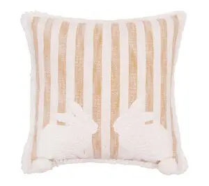 VALERIE PARR HILL Striped Easter Bunnies Hrow Pillow Valerie - One-color