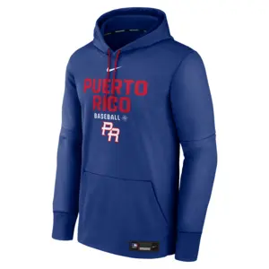 Nike Puerto Rico National Baseball Team 2026 World Baseball Classic Authentic Collection Therma Pullover Hoodie - Blue