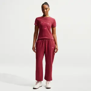 Nike Sportswear Club Fleece Mid-rise Oversized Sweatpants - Red