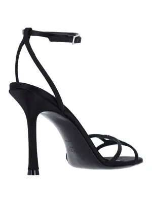 JIMMY CHOO Leo 100 Sandals - Black