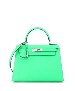 Hermès Kelly 28 Handbag - Vert Comics