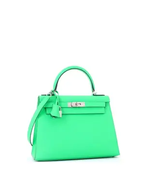 Hermès Kelly 28 Handbag - Vert Comics