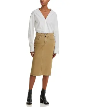 MAISON MARGIELA Coated Midi Skirt