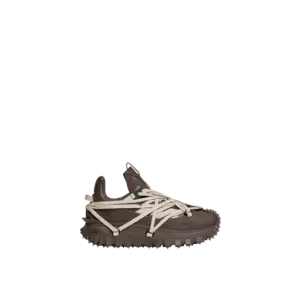 MONCLER + RICK OWENS Trailgrip Megalace Leather Trainers - Brown