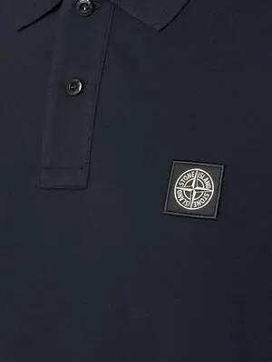 Stone Island Stretch Organic Cotton Polo Shirt - Blue