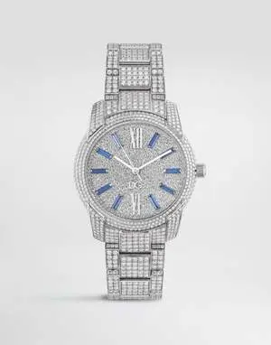 Dolce & Gabbana Dg7 18kt White Gold Diamond Bracelet Watch - Blue