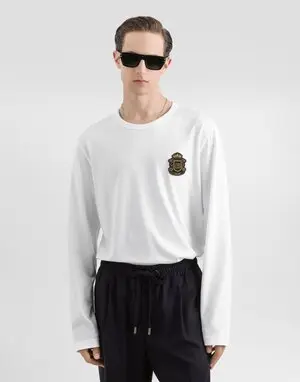 Dolce & Gabbana Cotton T-shirt With Heraldic Patch - White