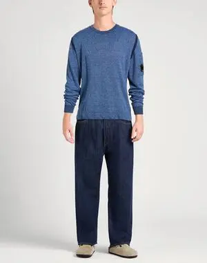 C.P. COMPANY Crewneck Lightweight Knit Sweater - Navy