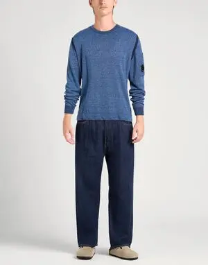 C.P. COMPANY Crewneck Lightweight Knit Sweater - Navy