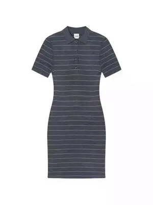 Nanushka Polo-neck Striped Mini Dress