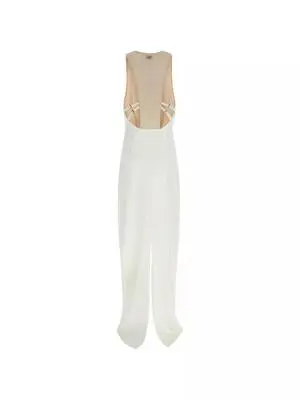 Elisabetta Franchi Maxi Dress In Lightweight Crepe With Crystal Embellishments
