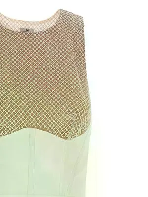 Elisabetta Franchi Maxi Dress In Lightweight Crepe With Crystal Embellishments