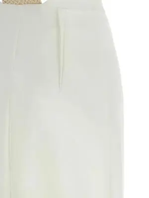 Elisabetta Franchi Maxi Dress In Lightweight Crepe With Crystal Embellishments