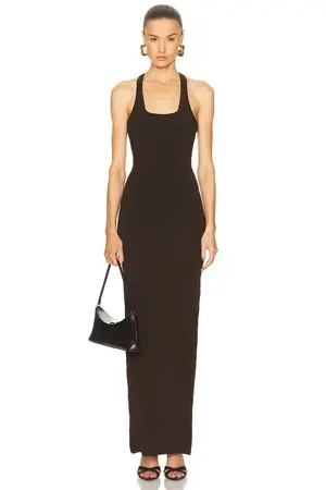 Jacquemus La Robe Scala In Chocolate - Dark Brown