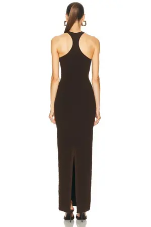 Jacquemus La Robe Scala In Chocolate - Dark Brown