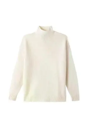Eric Bompard Ample High-neck Sweater With Side Slits