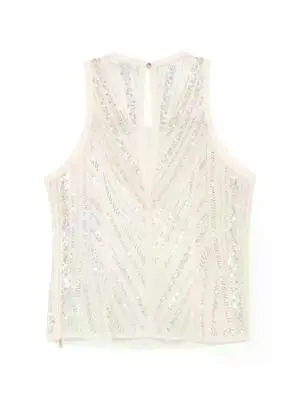 Patrizia Pepe Embroidered Sleeveless Top
